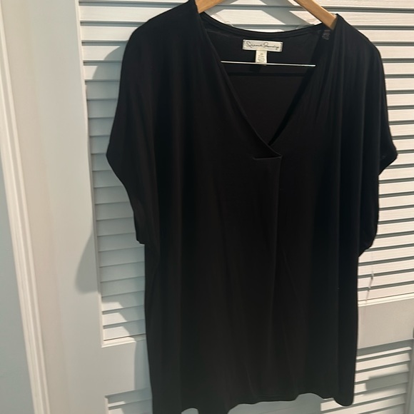 French Laundry | Tops | Nwt French Laundry Cap Sleeves V Front Blouse ...